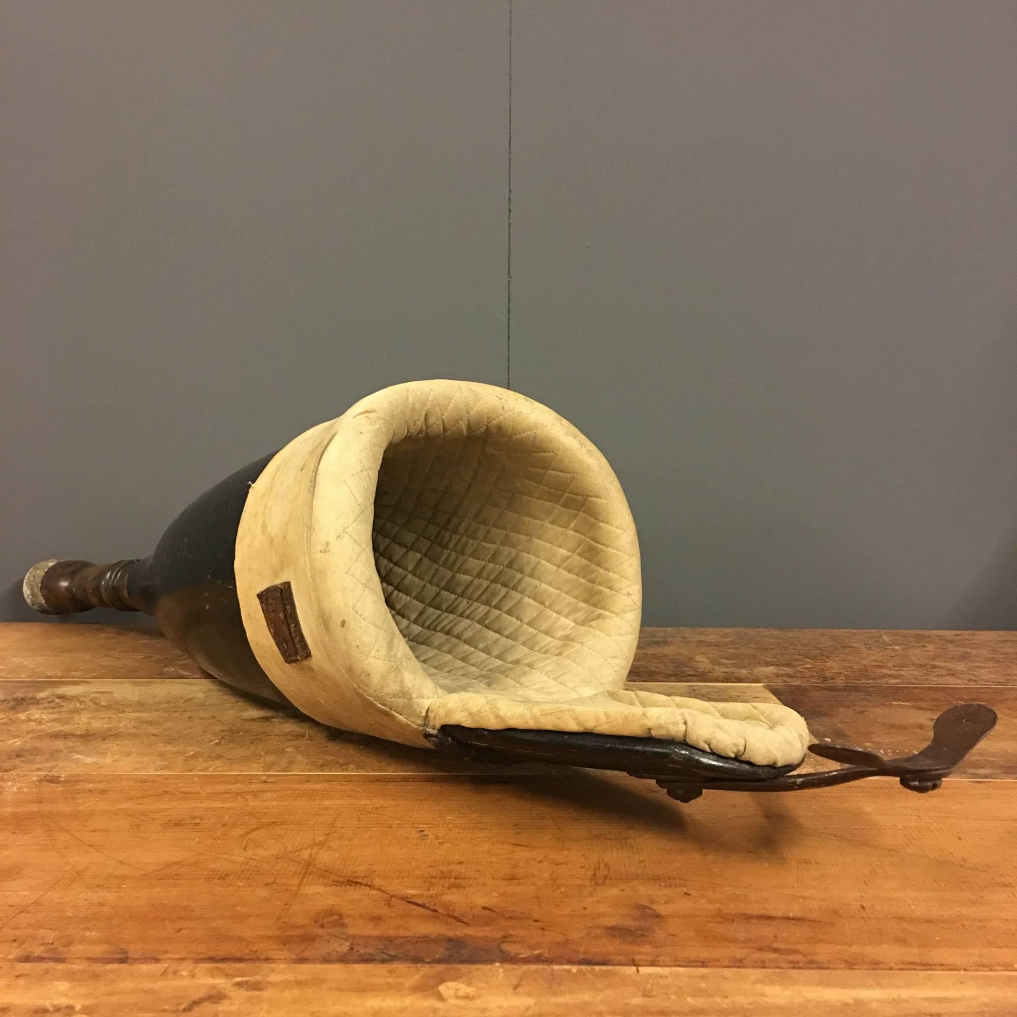 French Antique Wooden Prosthetic Leg, Late 19th Century For Sale at ...