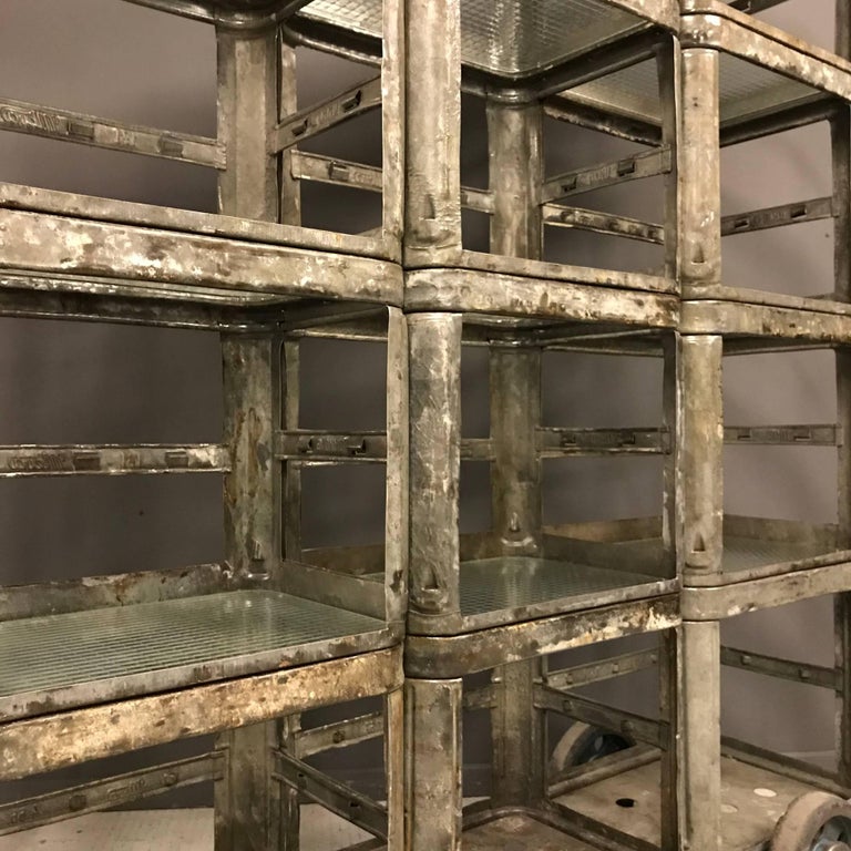 Blue Industrial High Shelving Unit by Hrdla Design For Sale at 1stDibs