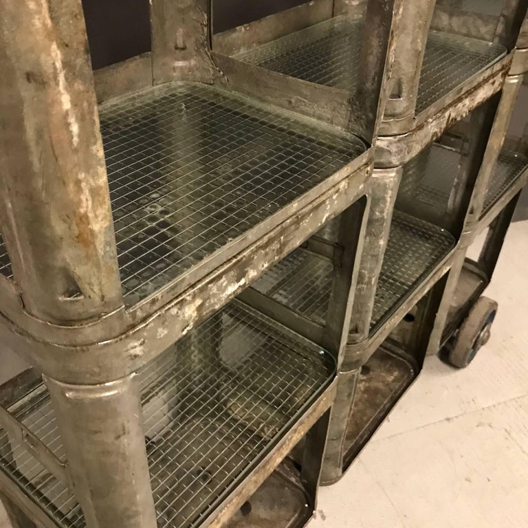 Blue Industrial High Shelving Unit by Hrdla Design For Sale at 1stDibs