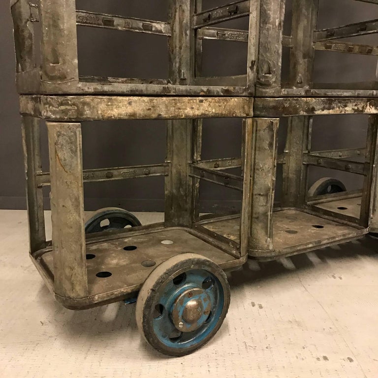 Blue Industrial High Shelving Unit by Hrdla Design For Sale at 1stDibs