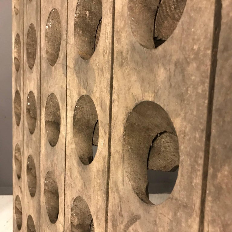 Big French Oak Champagne Riddling Rack For Sale at 1stDibs