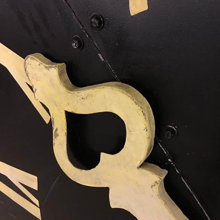 Big Metal Church Clock Face, Belgium, 1960s at 1stDibs