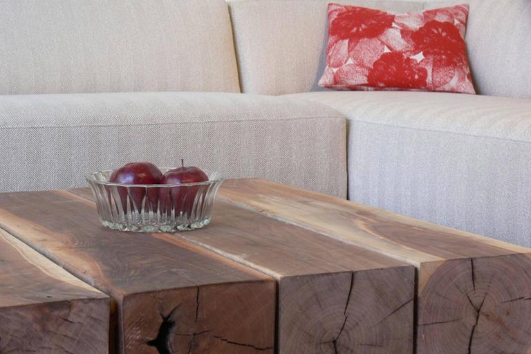 SHIMNA Beam Coffee Table in Walnut - Oversized Jenga Style at 1stDibs