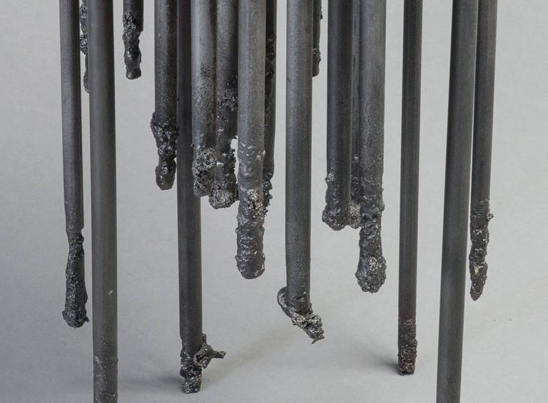 Stalactite Melted Iron and Cast Glass Side Table at 1stDibs | cast ...