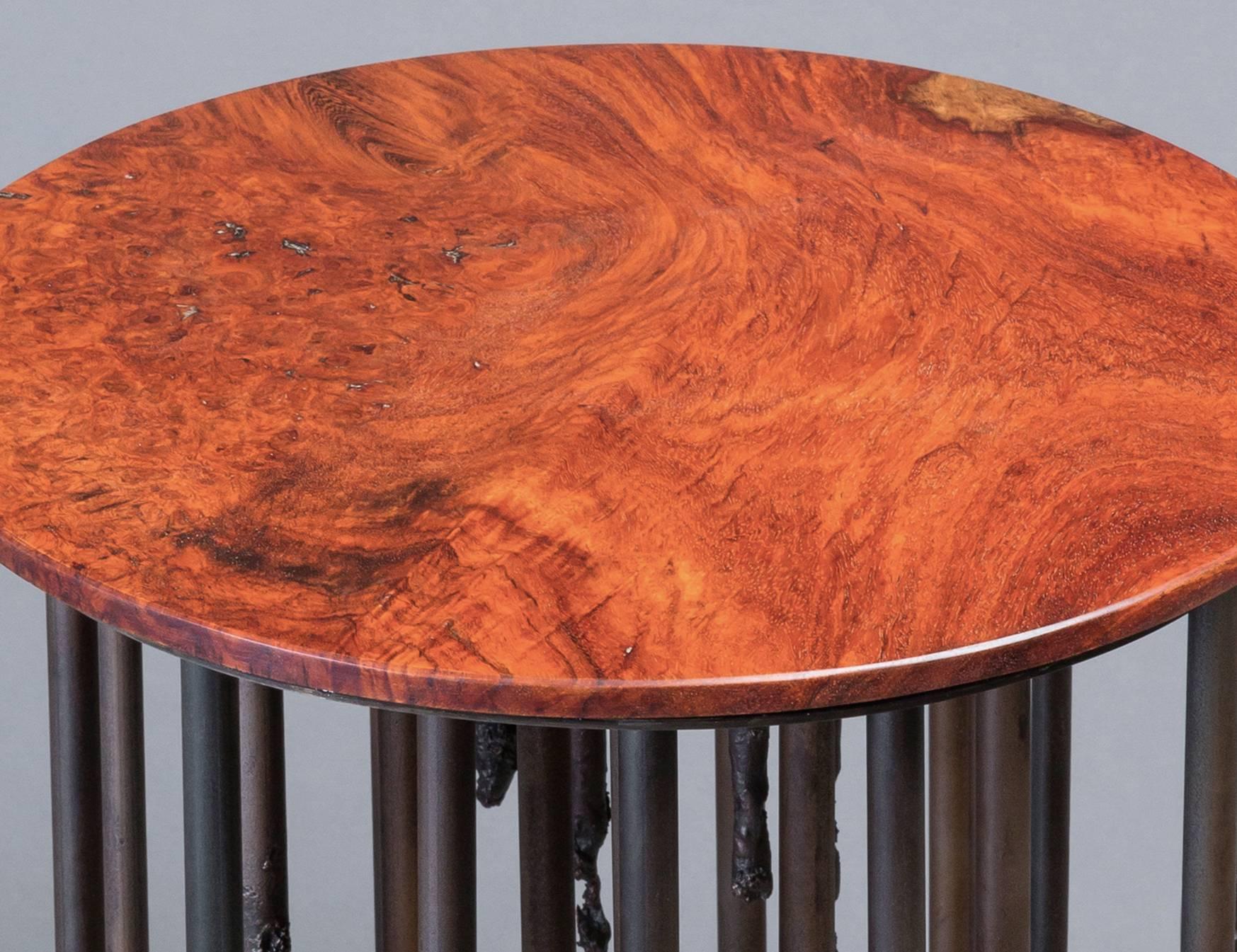 Stalactite III, Burl Wood and Iron Side Table For Sale at 1stDibs ...