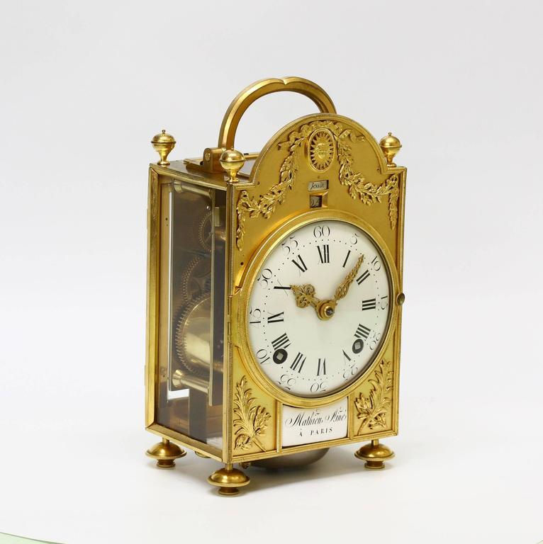 Small 18th Century French Portable Clock with Calendar at 1stDibs