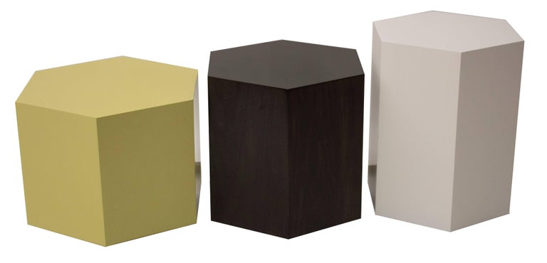 Set of Three Hexagonal Cluster Side Tables For Sale at 1stDibs