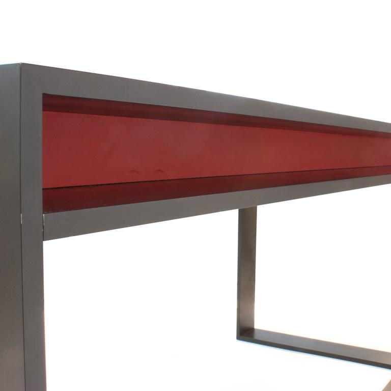 Leather Top Connectable Desk by Christian Liaigre, France at 1stDibs