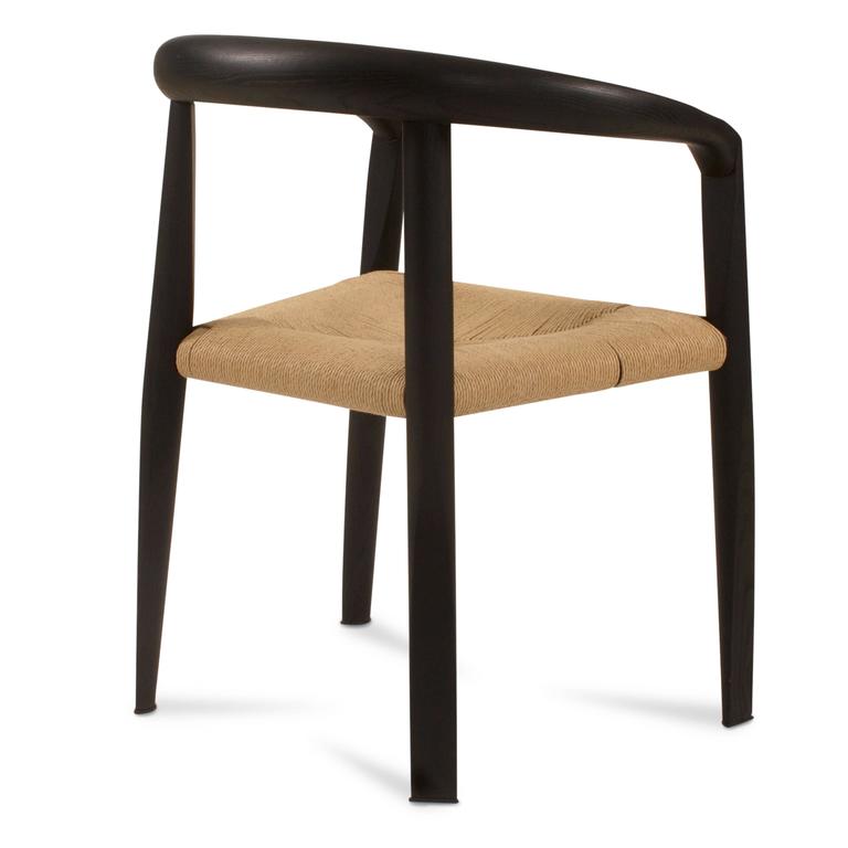 Black Miss Dining Chair with Wicker Seat by Tobia Scarpa for Molteni ...