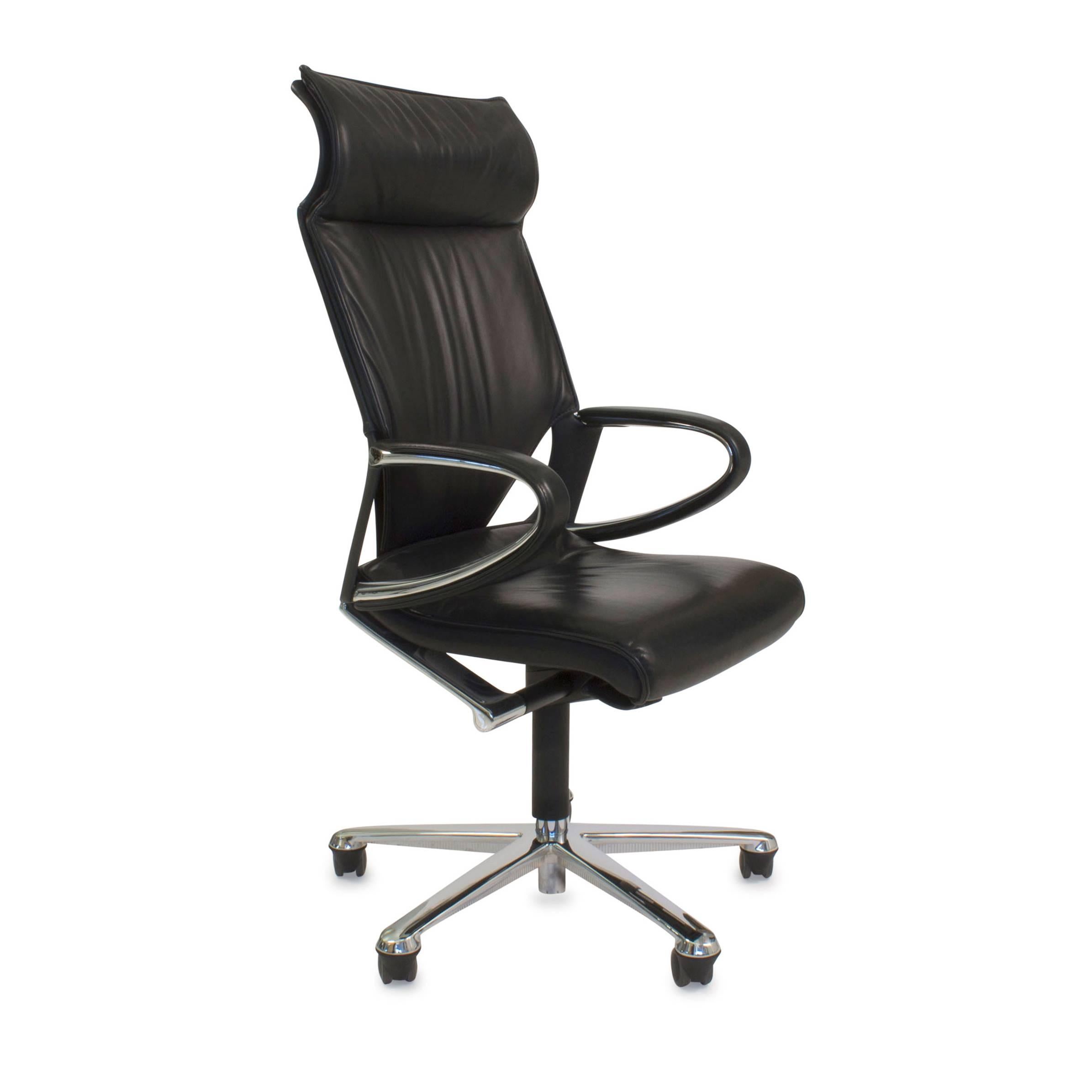 Black Leather Modus 284/81 Executive Swivel Office Task Chair by ...