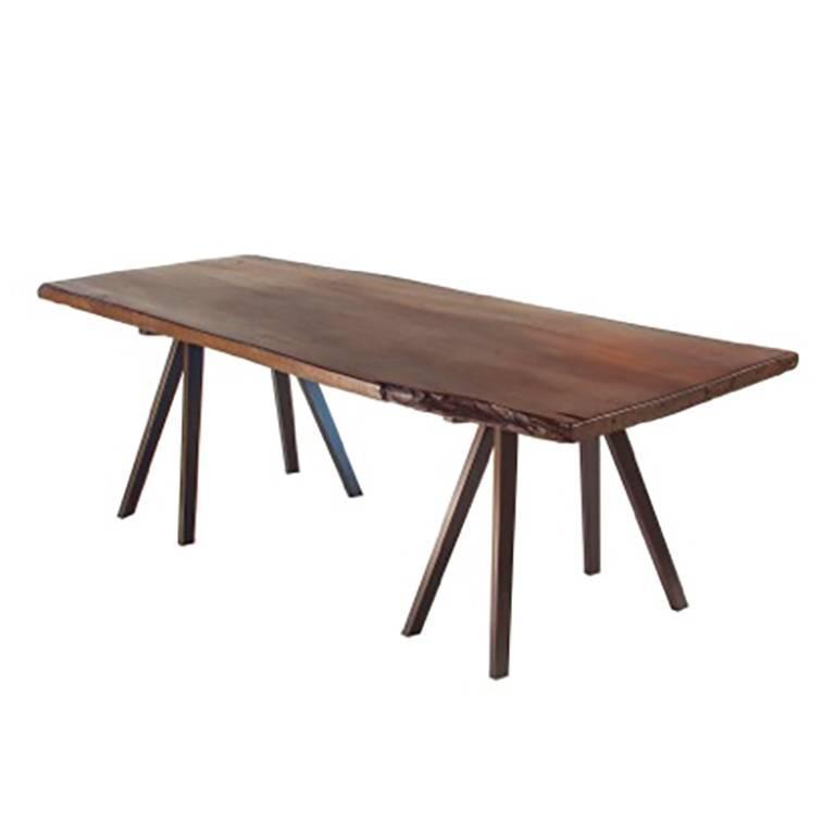 Large Custom Teak Dining Table For Sale at 1stDibs
