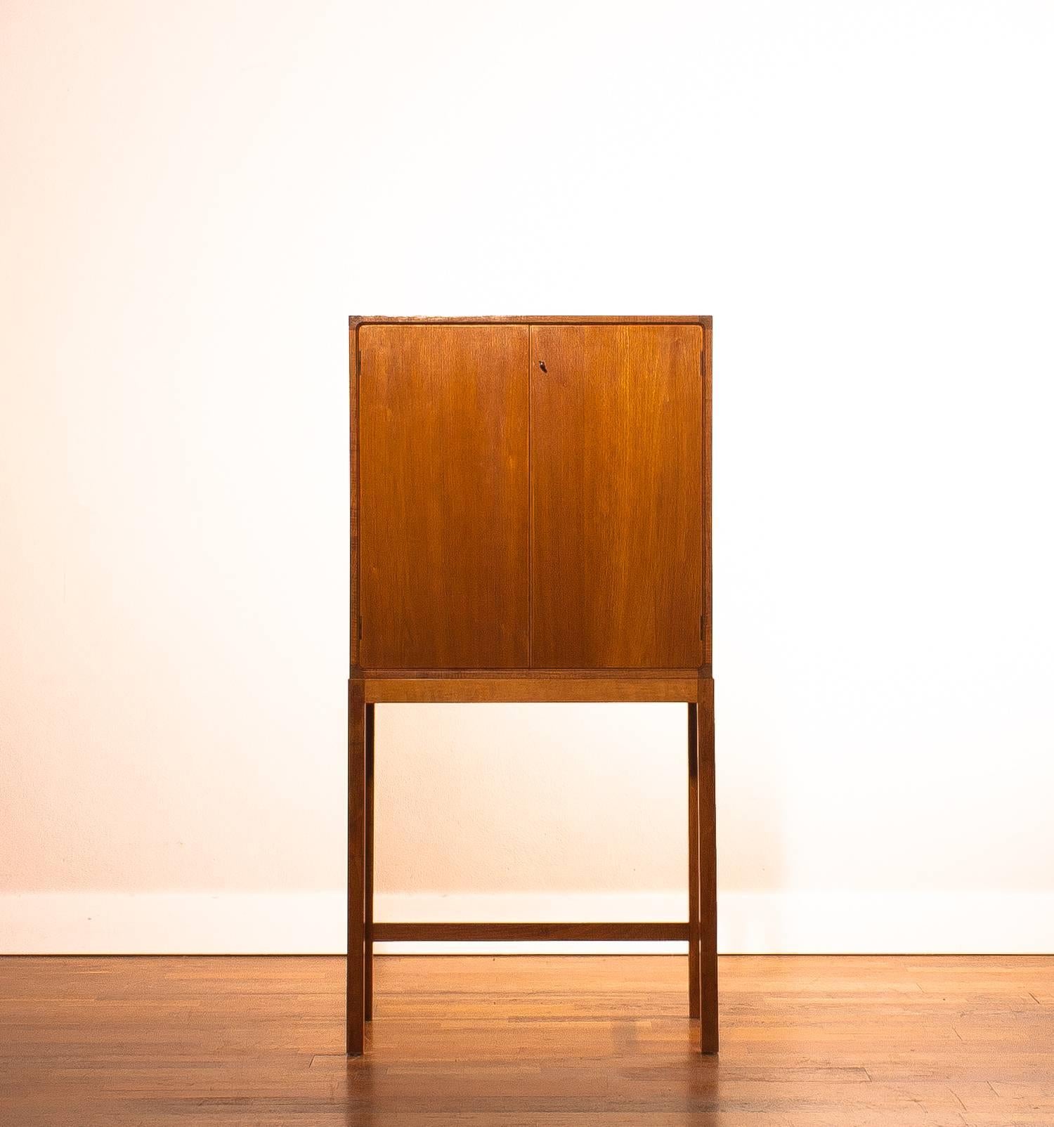 1950s, Beautiful Beech Swedish 'Longleg' Cabinet at 1stDibs | cabinet ...