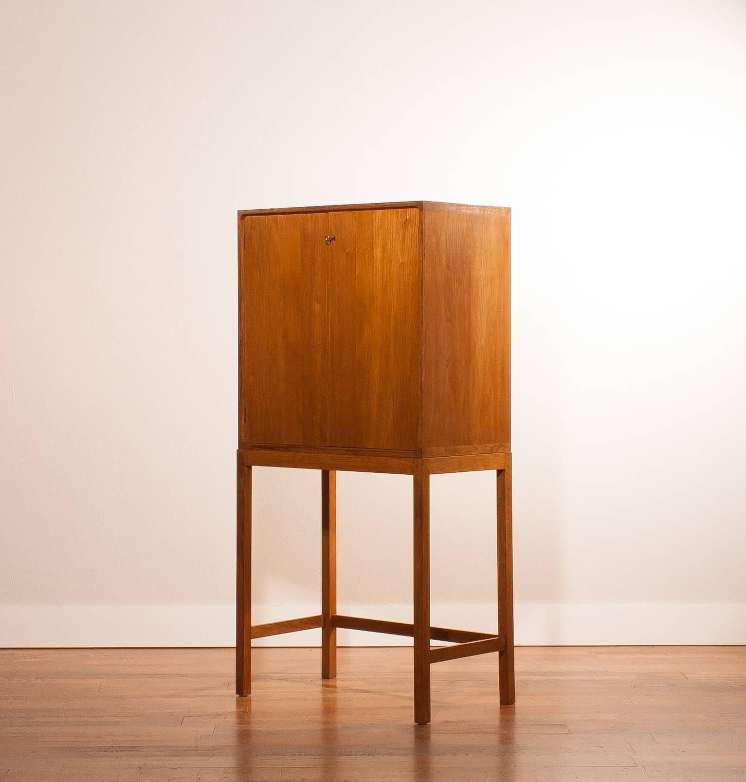 1950s, Beautiful Beech Swedish 'Longleg' Cabinet at 1stDibs | cabinet ...