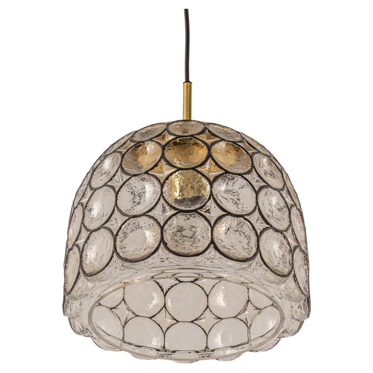 1 of 16 Iron and Clear Glass Pendant Lights by Limburg, Germany, 1960s ...