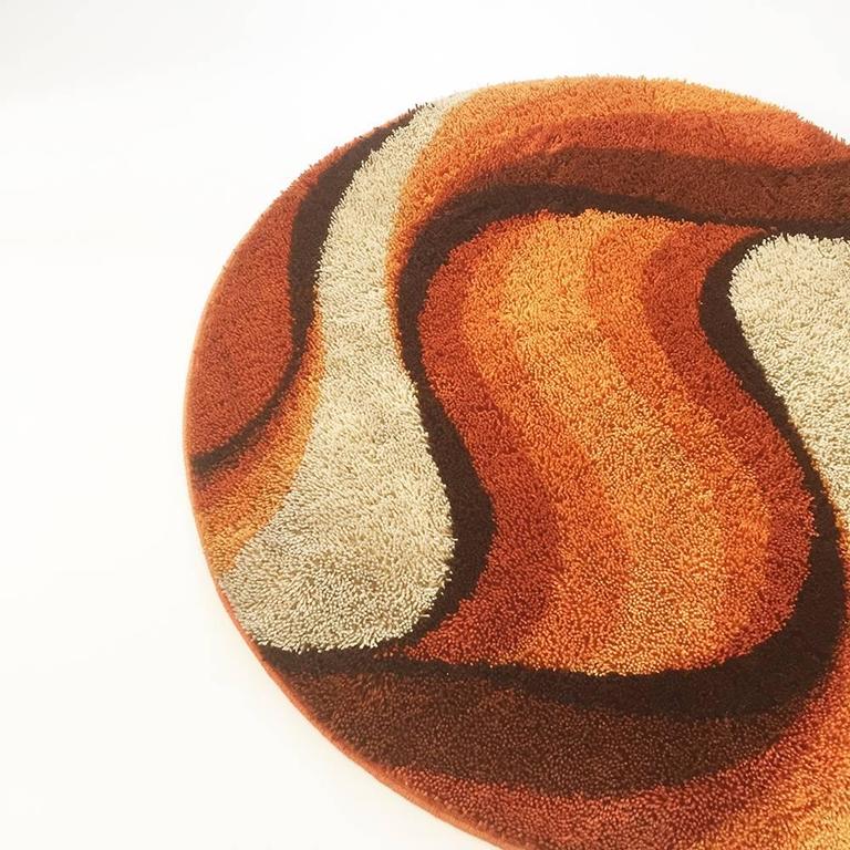 Vintage 1970s Multicolor Pop Art "Wave" Rug Made by Desso, Germany at ...