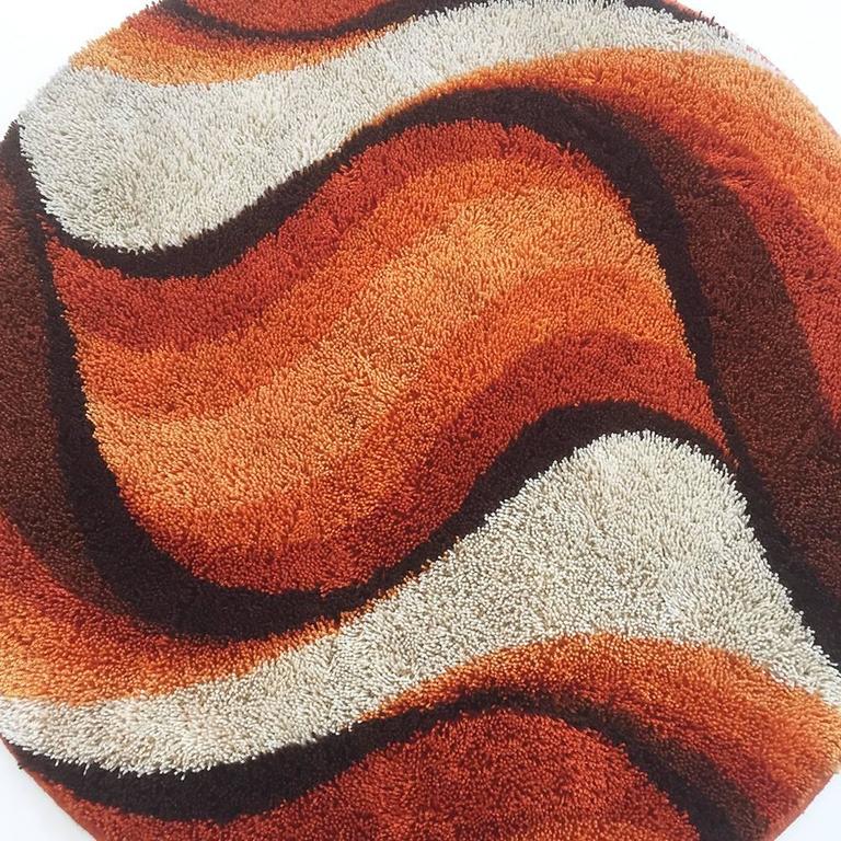 Vintage 1970s Multicolor Pop Art "Wave" Rug Made by Desso, Germany at ...
