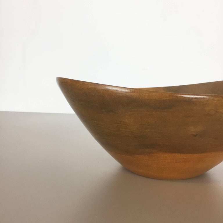 Extra Large Original Vintage Shell Bowl in Solid Walnut Wood, Germany ...