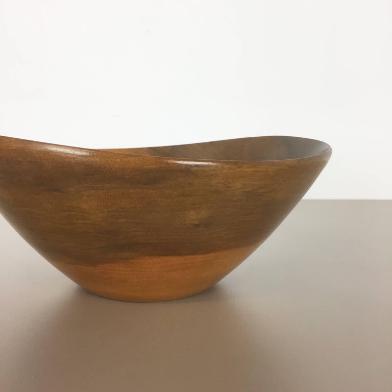 Extra Large Original Vintage Shell Bowl in Solid Walnut Wood, Germany ...
