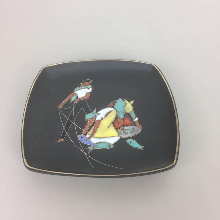 Rare 1950s Abstract German Ceramic Wall Objects Made by Ruscha, Germany ...