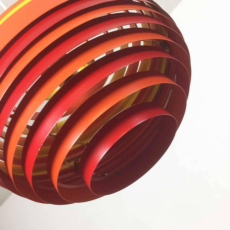 Extra Large Austrian Metal Hanging Lamp with Multicolored Shade from ...