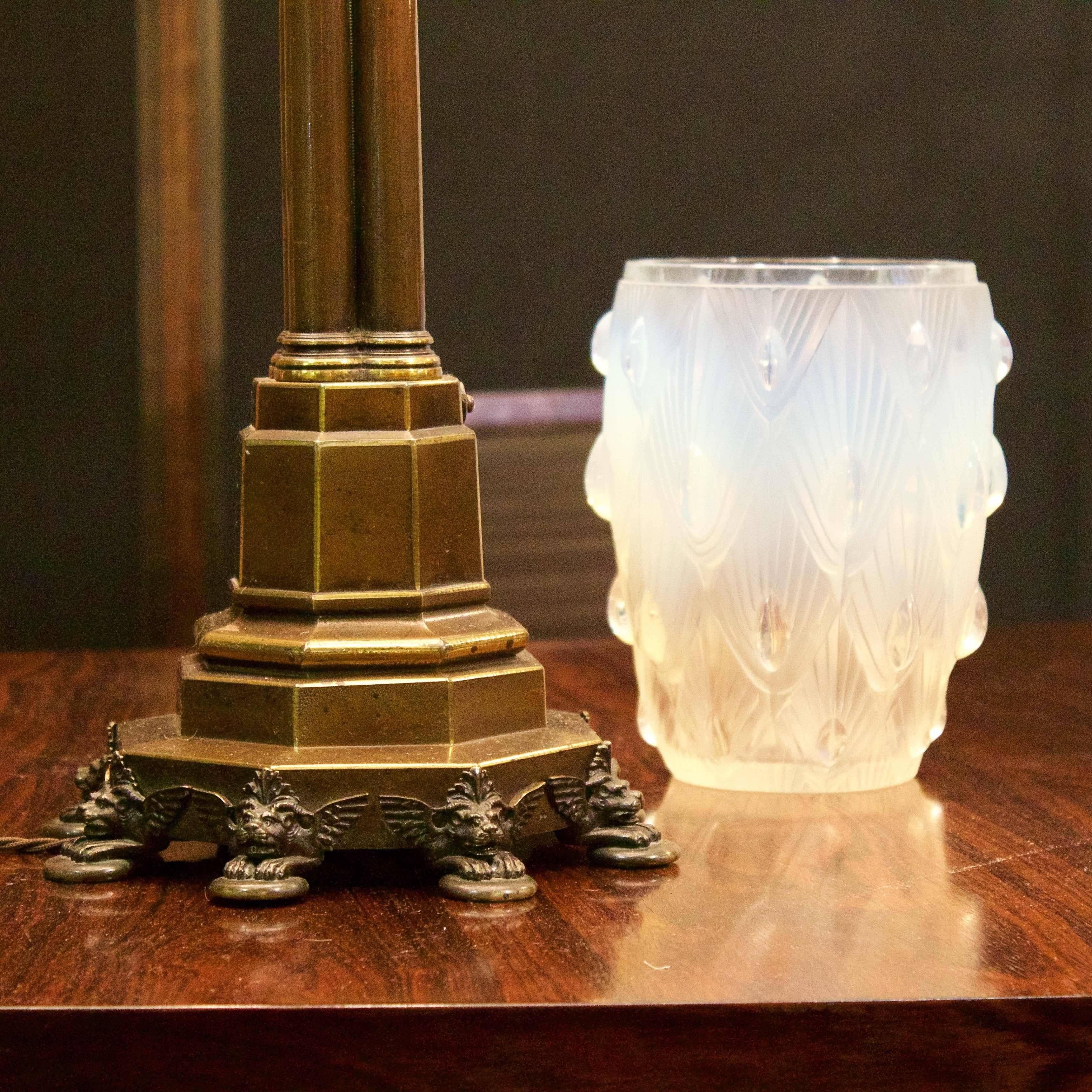 Opalescent Moulded Glass Vase by Sabino at 1stDibs