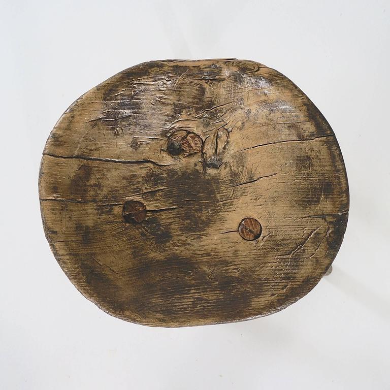 A Rustic Elmwood Milking Stool at 1stDibs