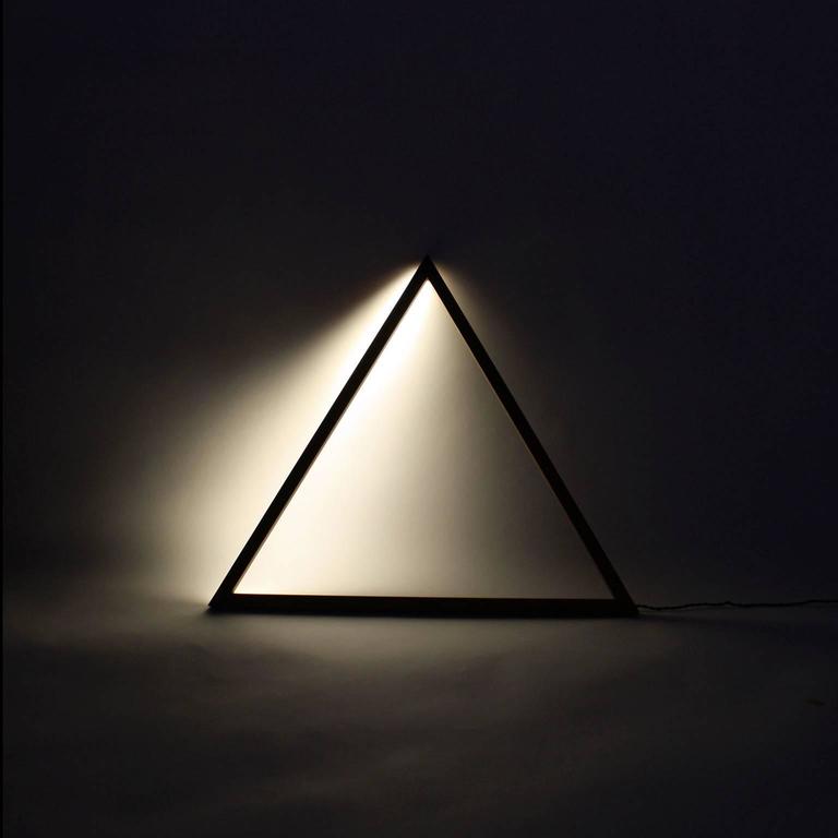 Triangle 2 Cherry LED Line Light Sculpture For Sale at 1stDibs