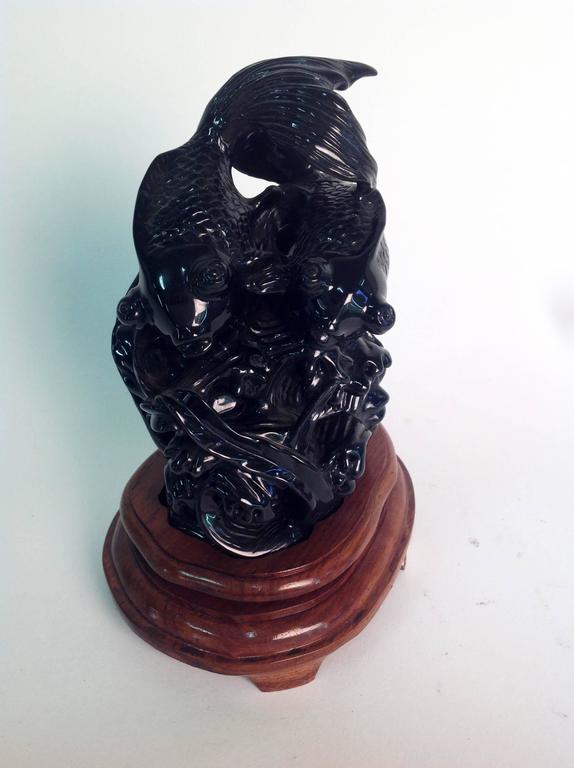 Beautiful Obsidian Sculpture at 1stDibs