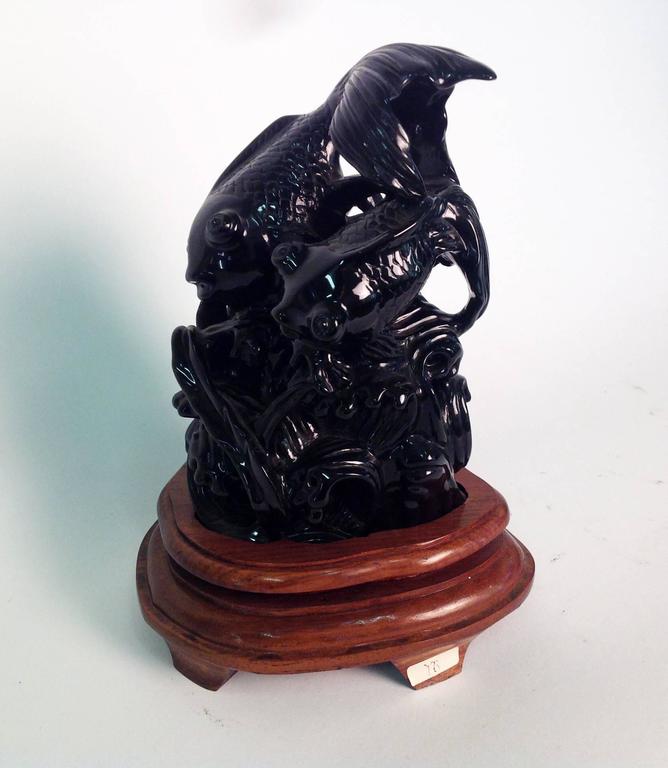 Beautiful Obsidian Sculpture at 1stDibs