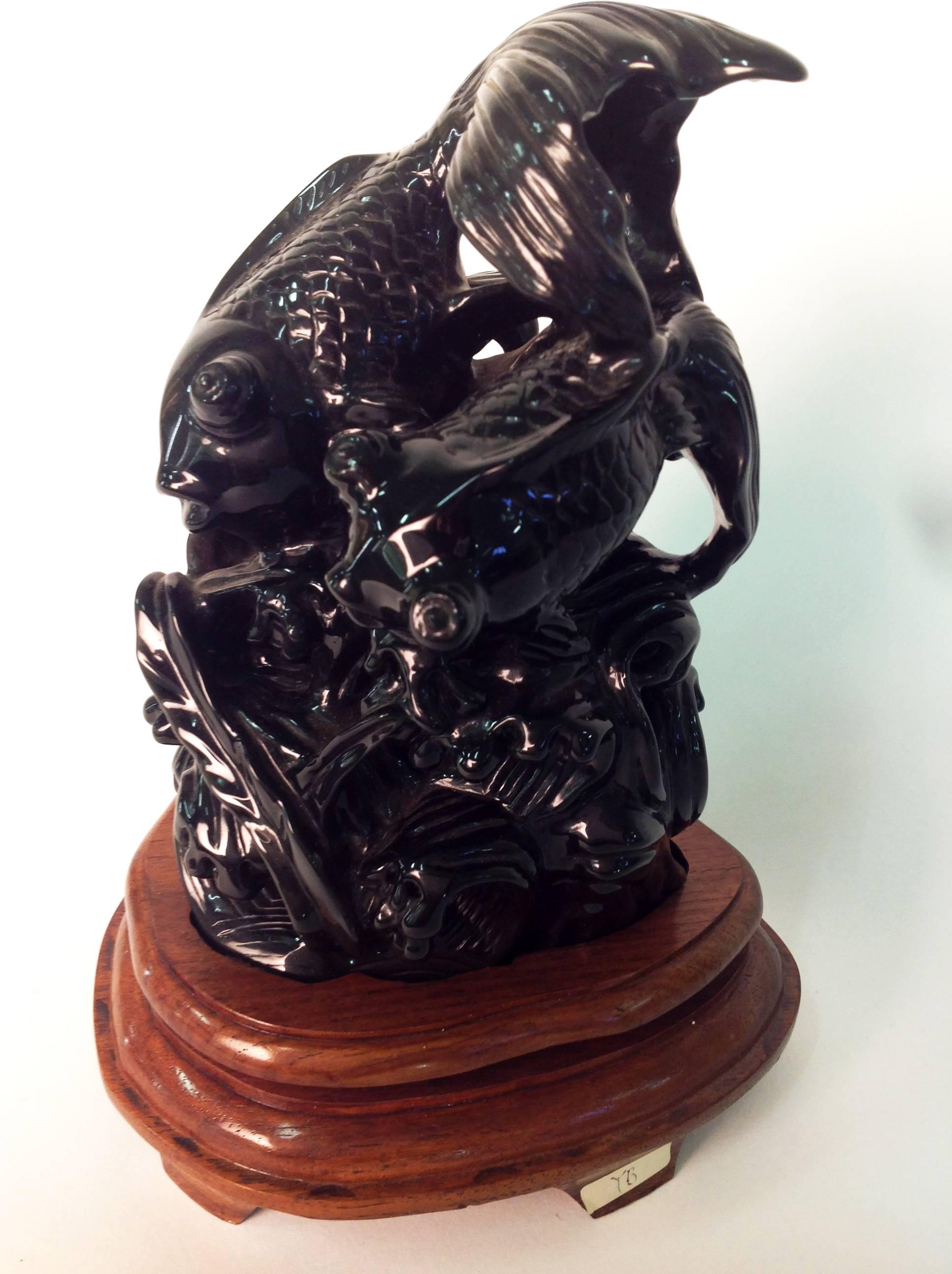 Beautiful Obsidian Sculpture at 1stDibs | obsidian sculptures, obsidian ...
