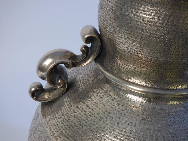 Italian Art Deco Silver Vase Production Ansuini Roma. For Sale at 1stDibs