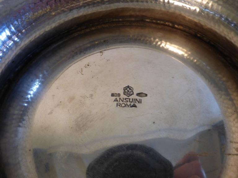Italian Art Deco Silver Vase Production Ansuini Roma. For Sale at 1stDibs