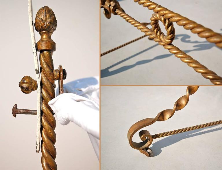 French Wrought Iron Cradle with Cherub Moldings, circa 1920s For Sale ...