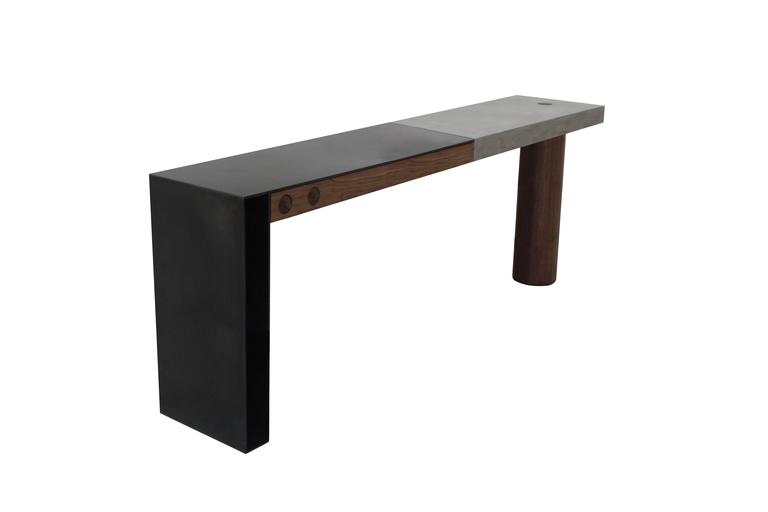 Steel, Walnut and Concrete "Paradigm Console" For Sale at 1stDibs ...