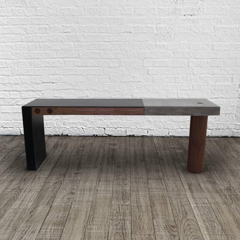 Steel, Walnut and Concrete "Paradigm Console" For Sale at 1stDibs ...