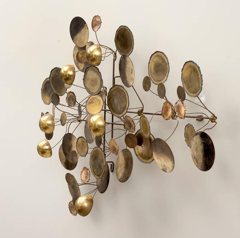 Raindrops Sculpture by Curtis Jere in Brass, 1971 at 1stDibs