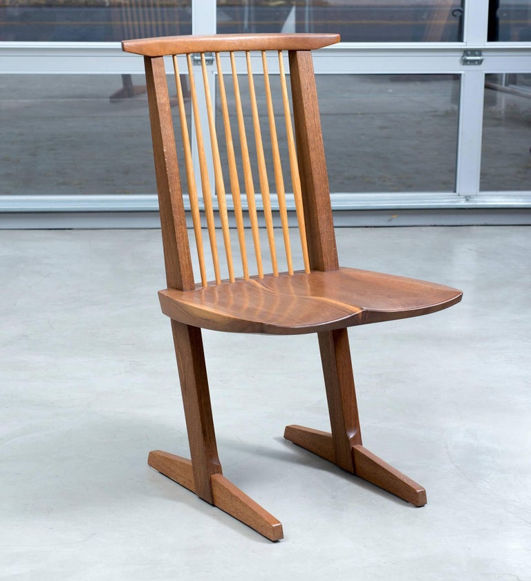 Set of Four Conoid Chairs by George Nakashima, 1982 For Sale at 1stDibs