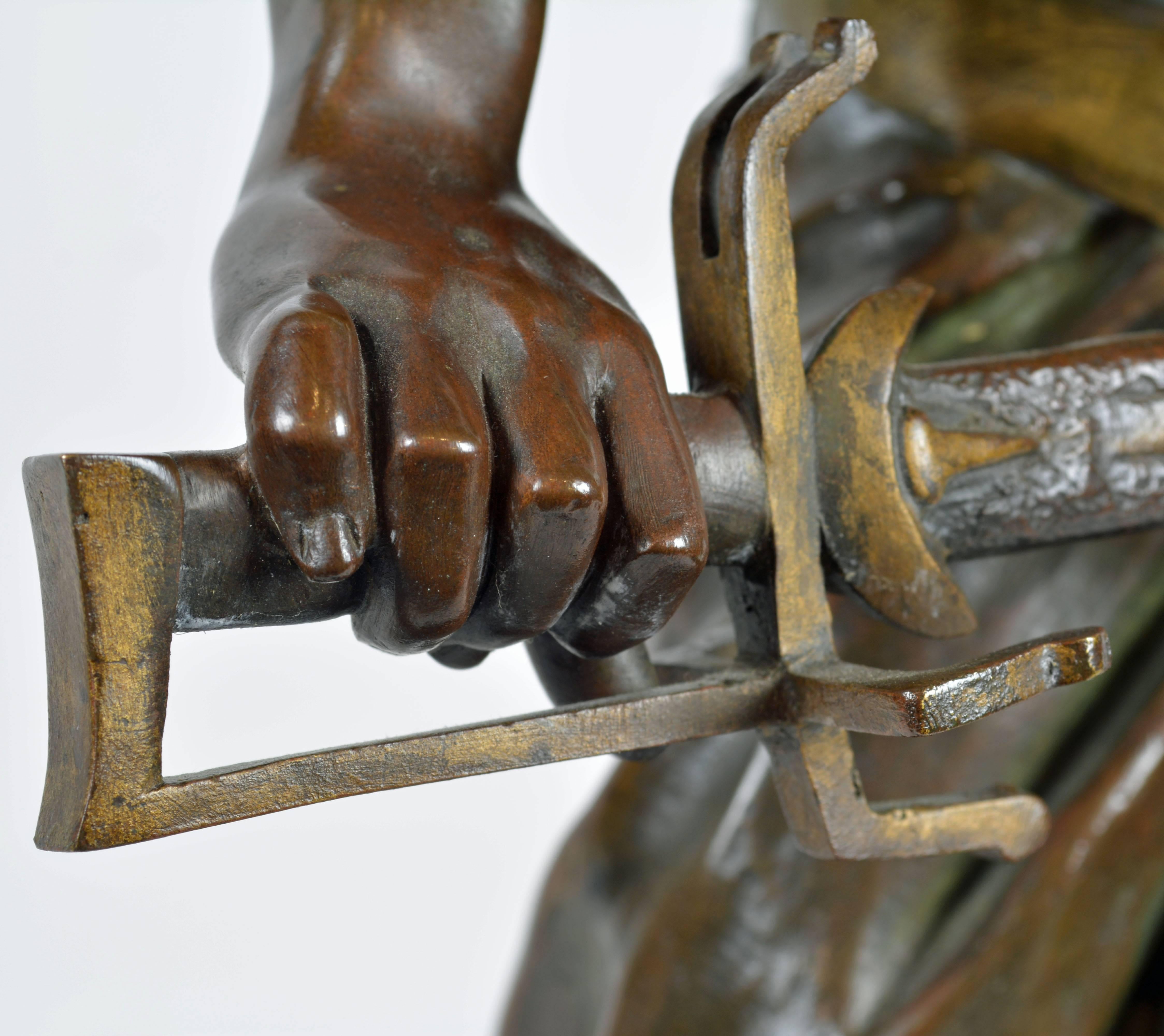 Young Arab with His Sword, Bronze Statue by Clement L. Steiner at ...