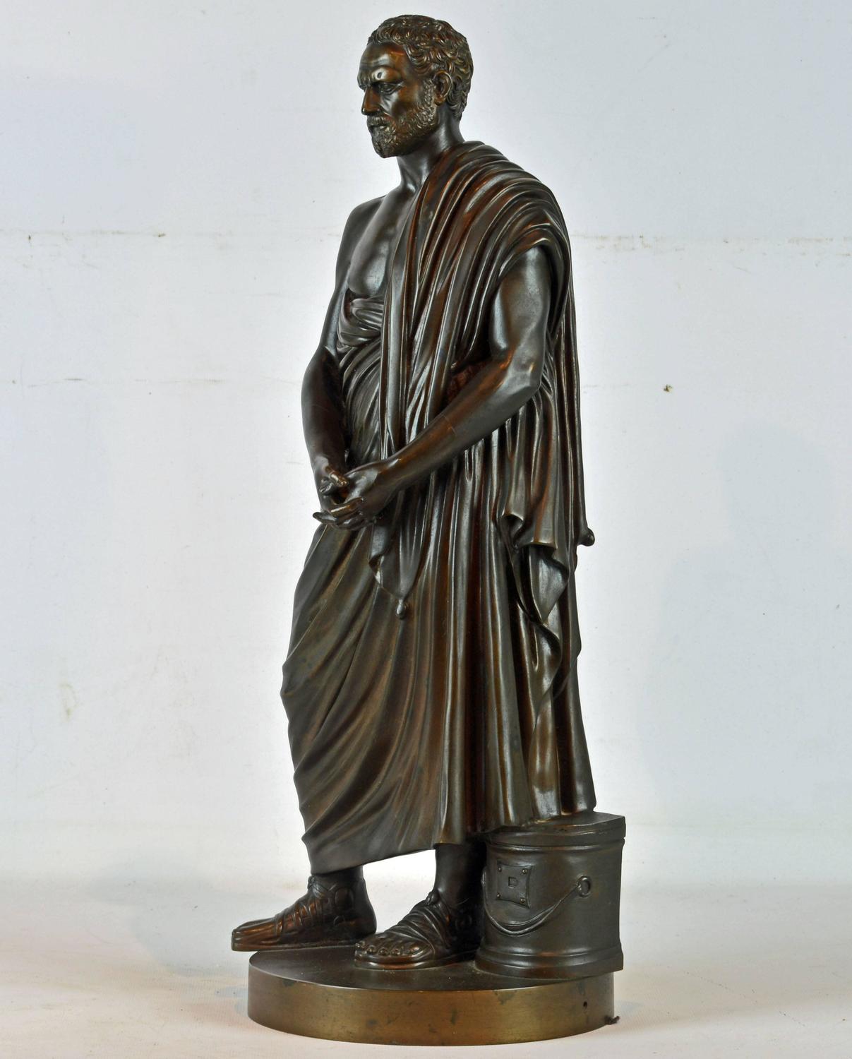 Classical 19th Century Bronze Statue of Demosthenes by Rohrich Foundry ...