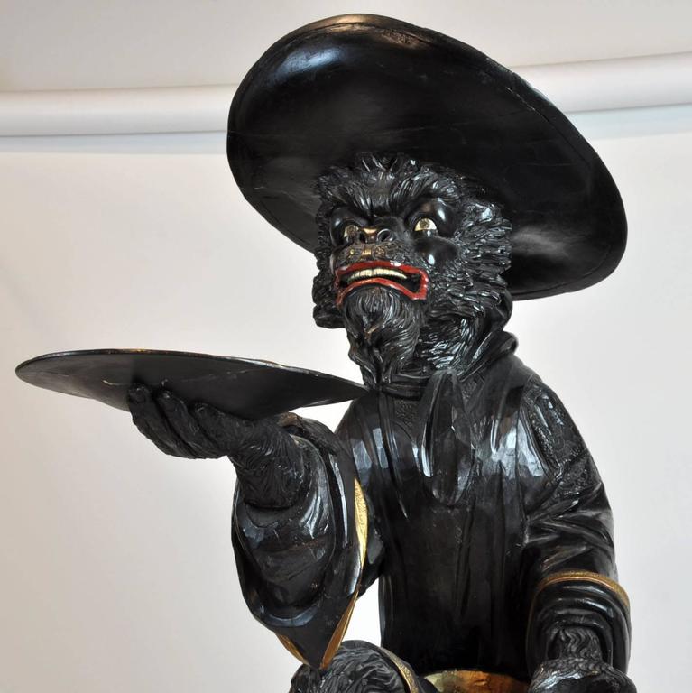 Large Late 19th Century Italian Carved Monkey Figure at 1stDibs