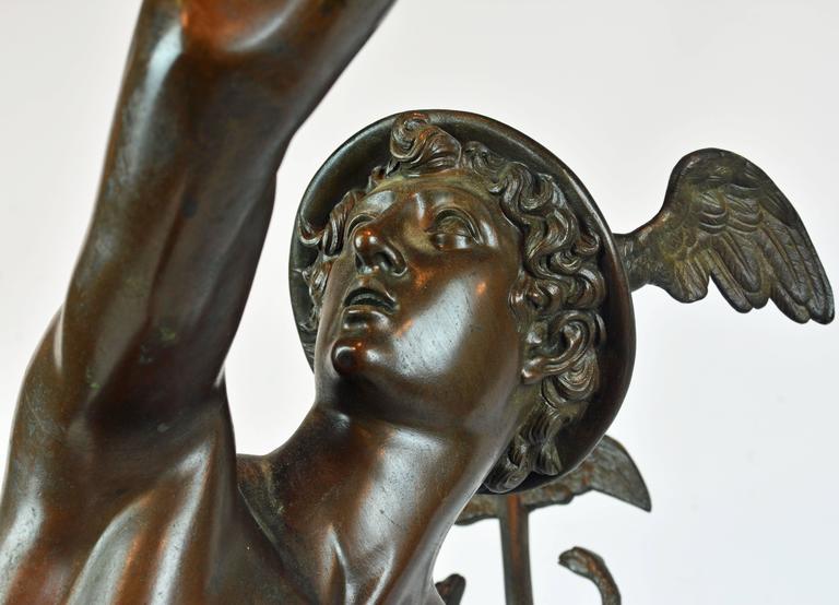 19th Century Giant Bronze Statue of the Flying Mercury after Giovanni ...