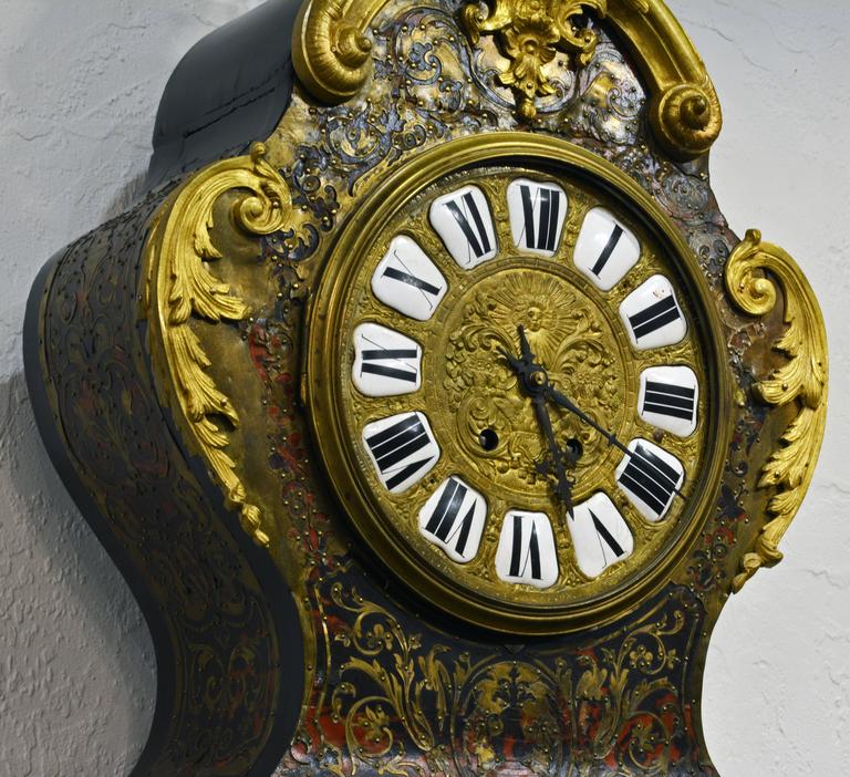 Fine 19th Century Napoleon III Boulle Marquetry Inlaid Bombe Long Case ...