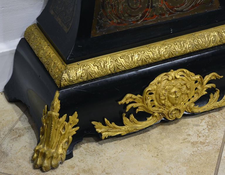 Fine 19th Century Napoleon III Boulle Marquetry Inlaid Bombe Long Case ...