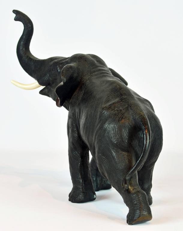 Large Japanese Mejii Period Bronze Sculpture of an Elephant with ...