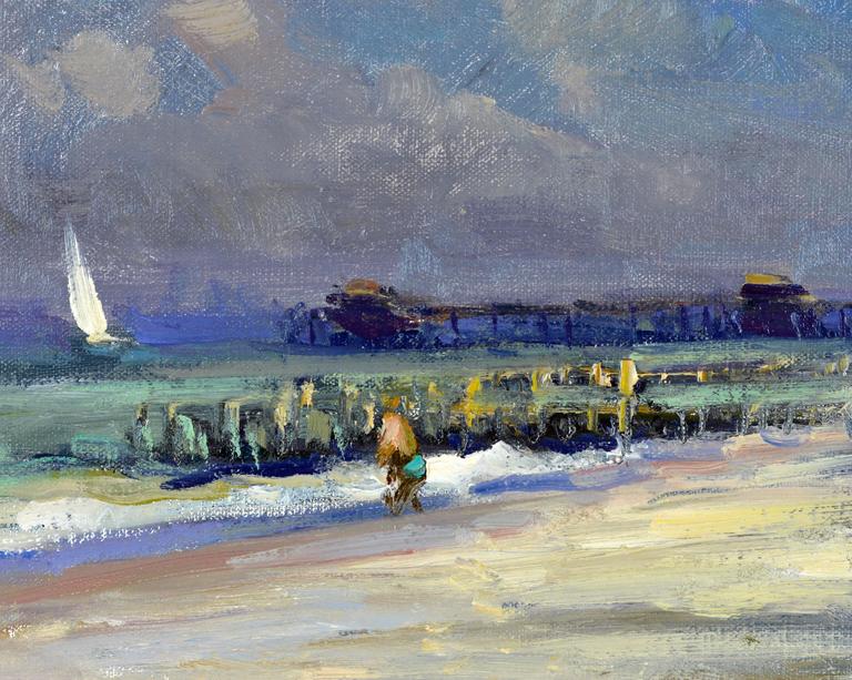 'Tropical Beach' Florida Impressionism by Robert C. Gruppe, American at ...