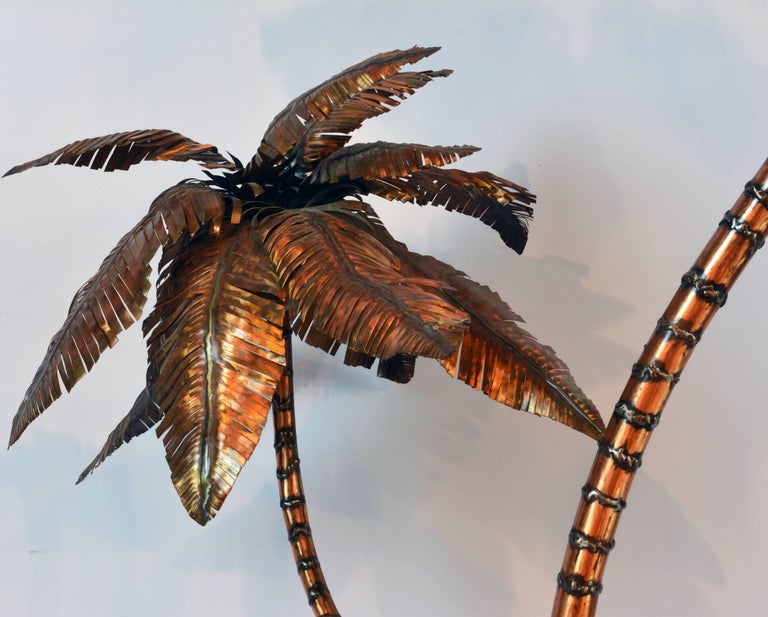 Unique Copper Sculpture of a Palm Tree Group by Michael Crawford at 1stDibs