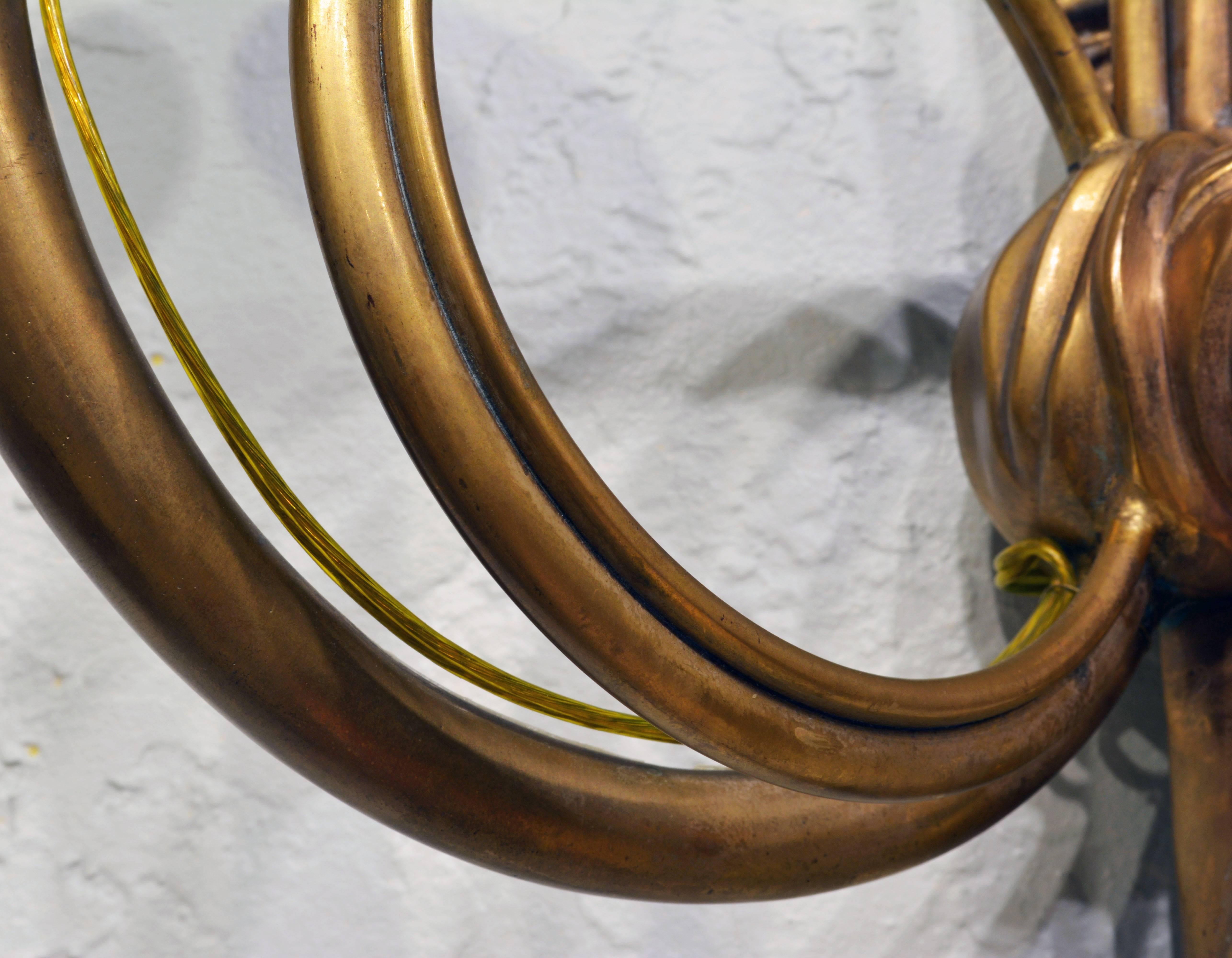 Large 19th Century French Louis XVI Style Bronze Hunting Horn Wall ...