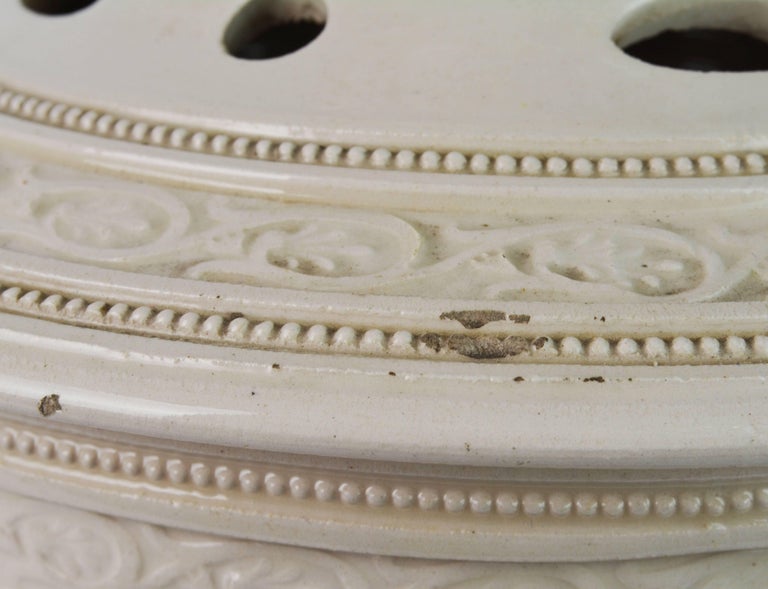 18th Century Leeds Cream Ware Style Covered Potpourri Jar or Urn at 1stdibs