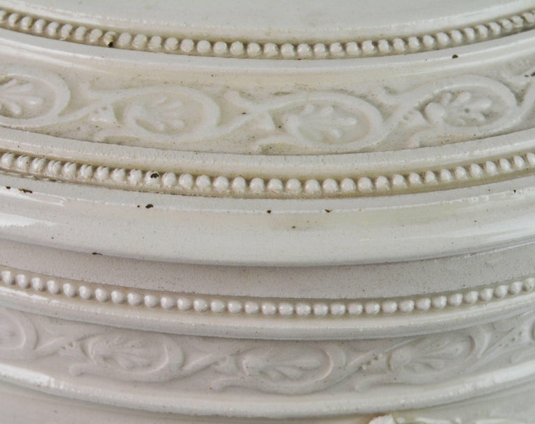 18th Century Leeds Cream Ware Style Covered Potpourri Jar or Urn at 1stDibs