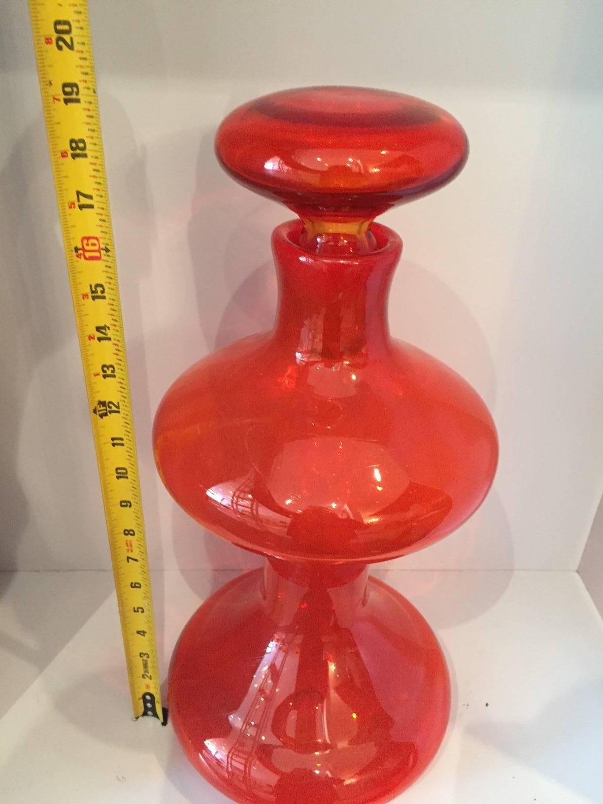Joel Myers for Blenko Glass Decanter with Stopper For Sale at 1stDibs ...